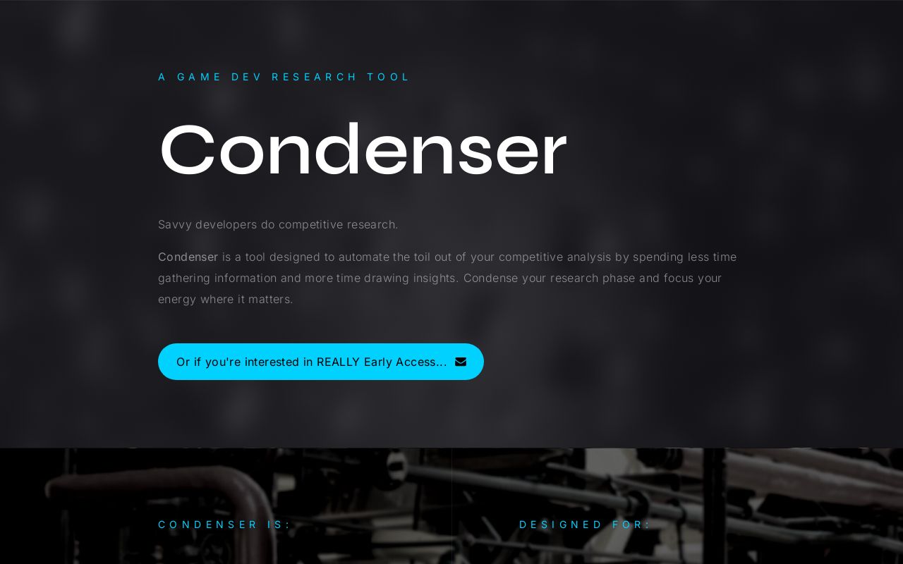 Condenser: A GameDev Research Tool
